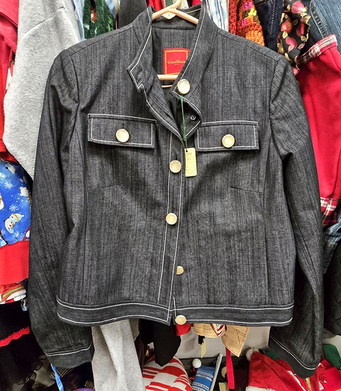 Not just a jacket—a statement piece from another era. When buttons were substantial and denim meant business.