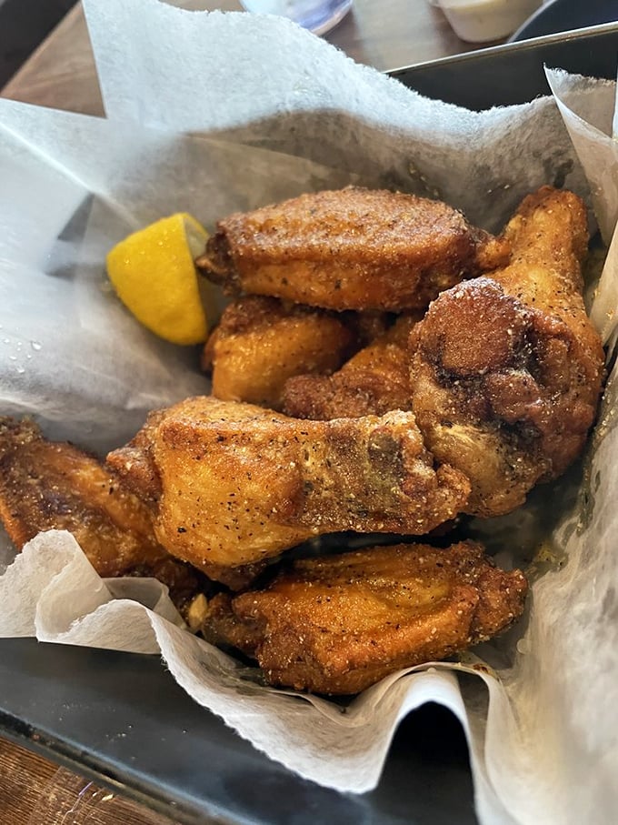 These wings aren't just crispy—they're having the kind of good day that makes the rest of the chicken jealous.