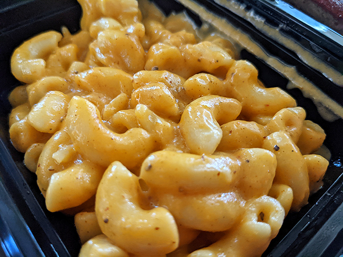 Mac and cheese that doesn't come from a blue box? Revolutionary! This creamy, golden side dish might just steal the spotlight from the meat—almost.