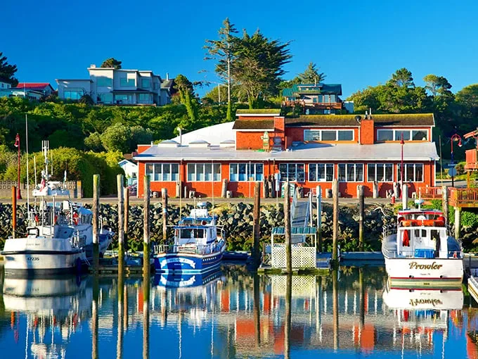 Bandon's marina reflects fishing boats with mirror-like precision—nature's way of giving these hardworking vessels their well-deserved double take.