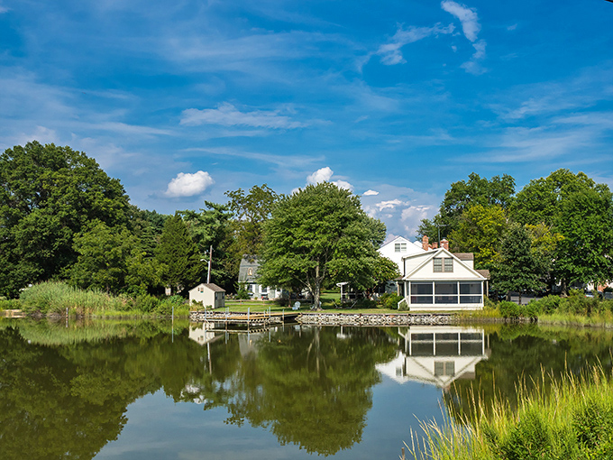 Waterfront homes reflect in the still waters like a Bob Ross painting come to life—just add some happy little trees and you've got yourself Eastern Shore perfection.