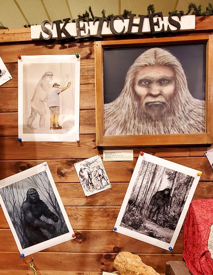 Artistic interpretations of the elusive creature range from menacing to contemplative, showcasing how Bigfoot has captured our collective imagination for generations.