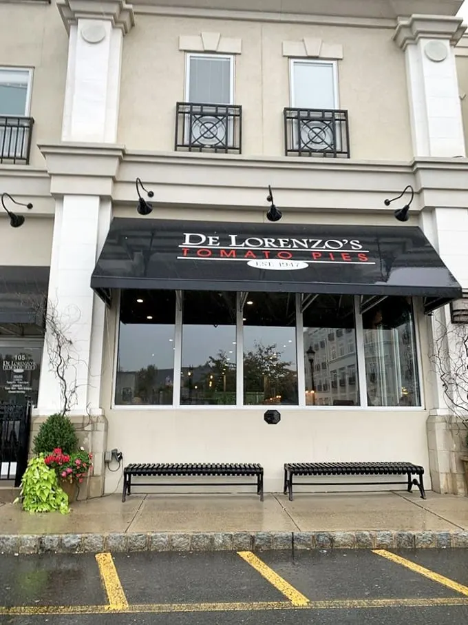 De Lorenzo's elegant storefront hides a pizza paradise – proof that sometimes the best tomato pies come in sophisticated packages.