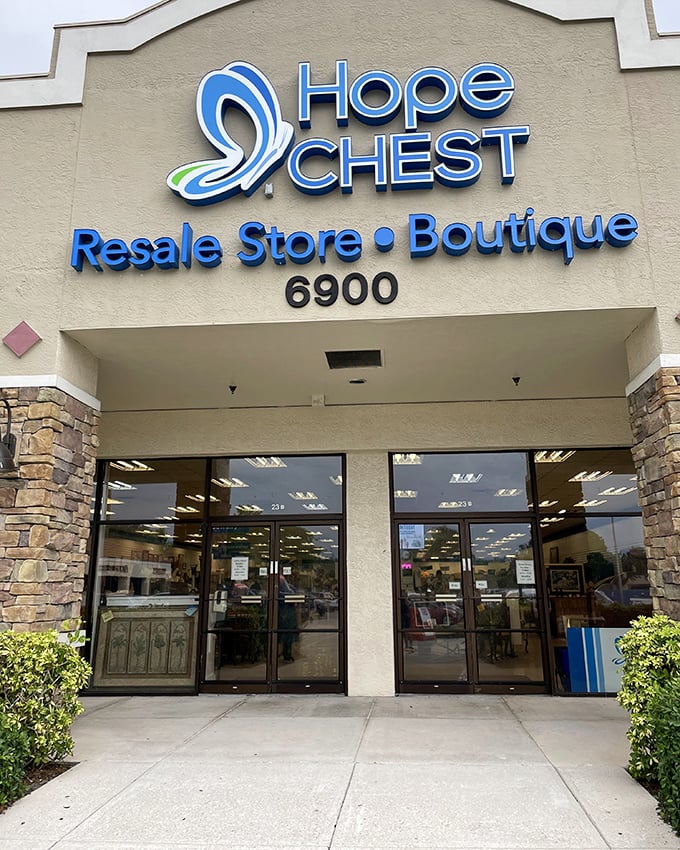 Hope Chest's butterfly logo feels symbolic – this is where fashion cocoons transform into beautiful bargains.