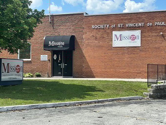 Mission 27 Resale's modest brick exterior hides a wonderland of carefully curated treasures waiting for their second chance.