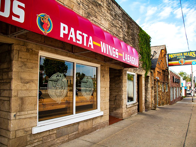 Mother Bear's stone exterior and cheerful awning has "college town institution" written all over it—no textbook required to appreciate this Bloomington classic.