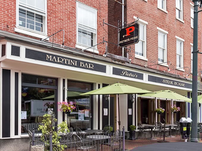 Pietro's Prime brings a touch of metropolitan flair to West Chester. That black and white façade hints at the classic steakhouse experience within.
