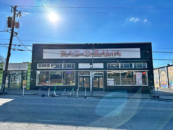 Rag-O-Rama's hip exterior promises the kind of vintage finds that make fashion influencers say, "Oh, this old thing? It's thrifted!"