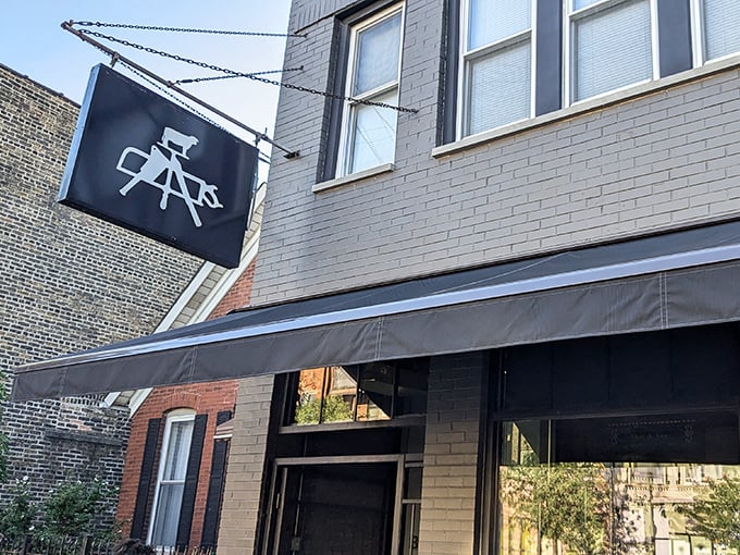 The simple black and gray facade hides Chicago's worst-kept secret – some of the city's most serious dry-aged beef lives here.