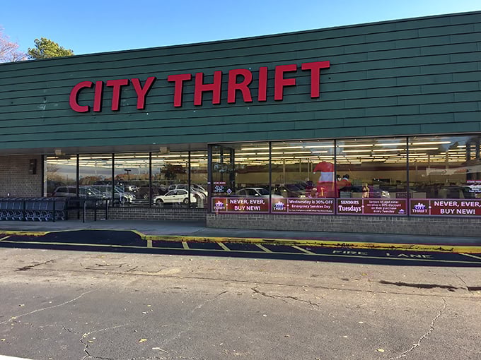 Behind that green facade lies a department store's worth of pre-loved treasures. City Thrift's spacious layout makes bargain hunting actually enjoyable!