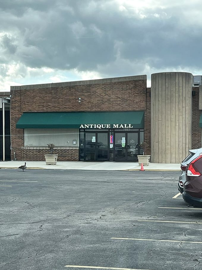 This brick building with its simple exterior hides one of Columbus's best-kept secrets for antique enthusiasts.