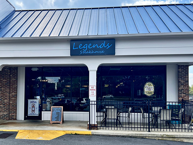 The unassuming exterior of Legends Steakhouse is the culinary equivalent of Clark Kent—ordinary outside, super inside!