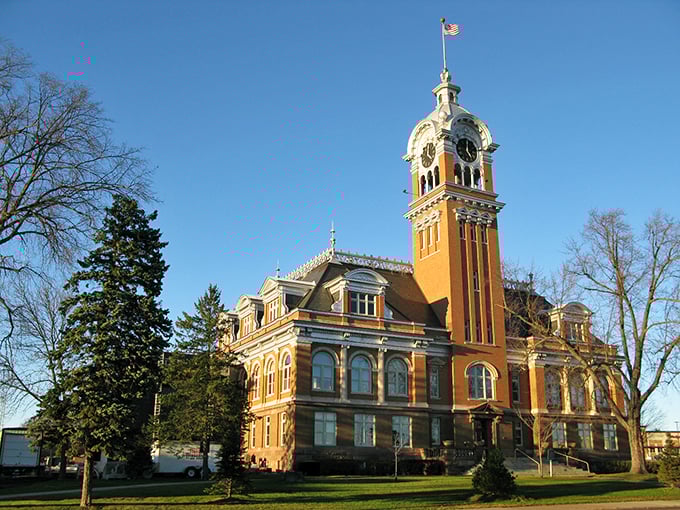 Merrill's Carnegie library stands proud – where books were borrowed, first dates happened, and life's great stories unfolded.