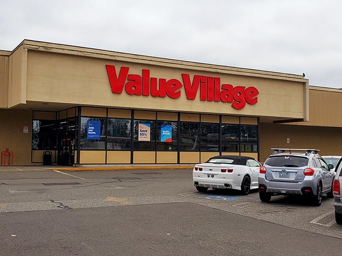 The beige building might look humble, but inside lies a labyrinth of affordable treasures waiting to be discovered.