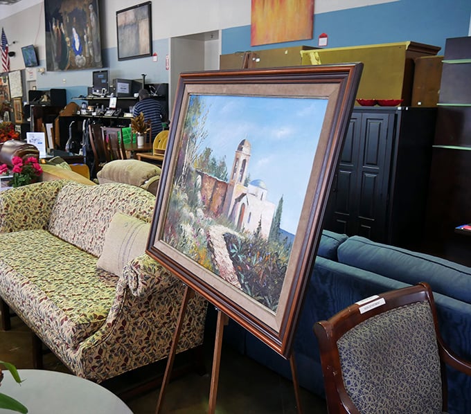 That painting isn't just art—it's a window to somewhere sun-drenched and serene. Someone's Mediterranean daydream is about to come home with you.