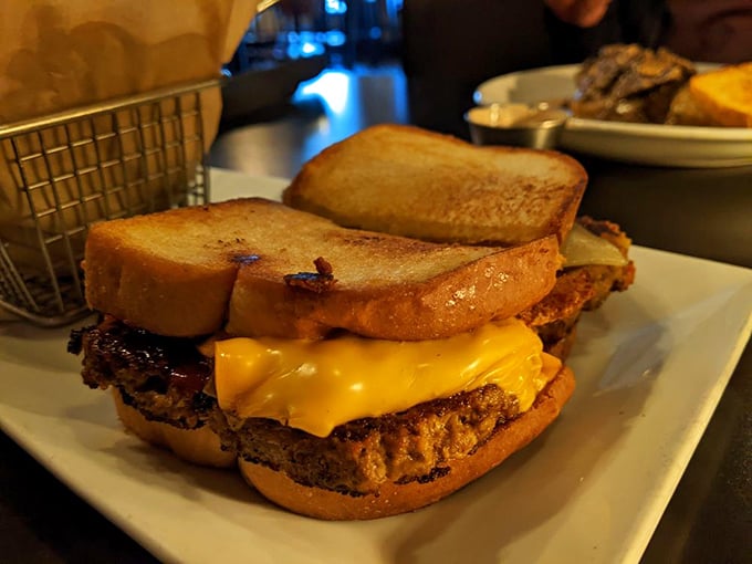 Golden perfection meets creamy coleslaw in this Cajun Meatloaf creation that'll have you planning your next visit immediately. 