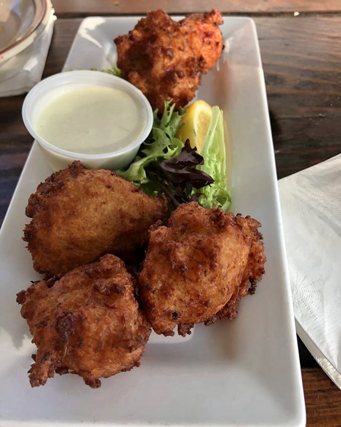 Golden-fried fritters that could make even the most dedicated health nut temporarily abandon their principles. Worth every delicious calorie.