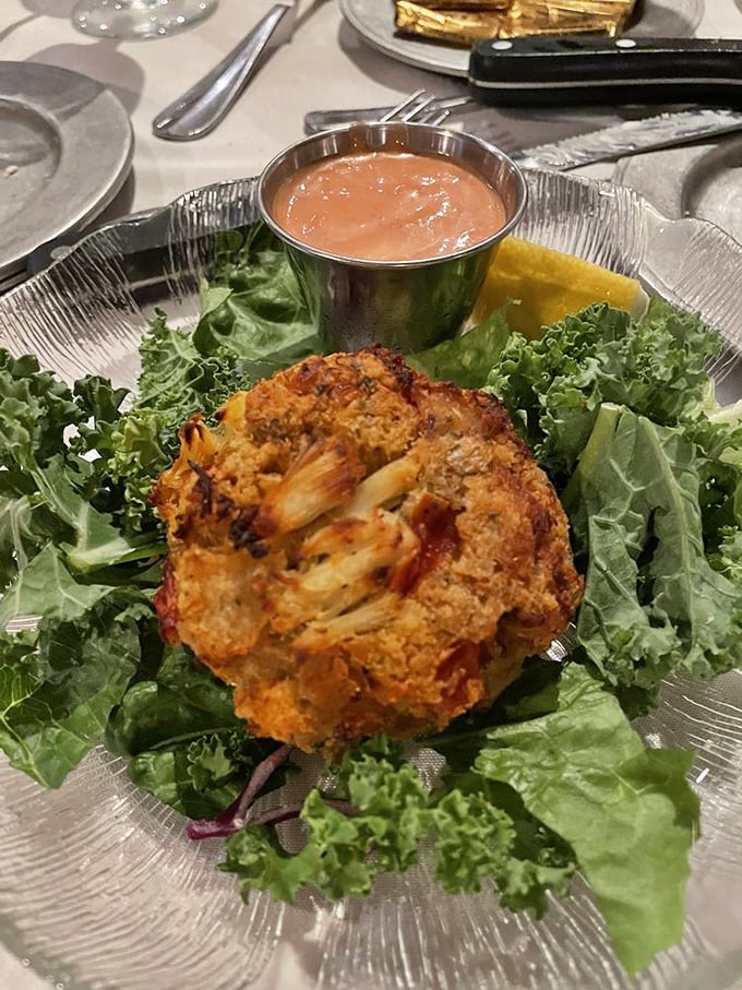 This isn't just any crab cake—it's Florida's answer to Maryland's favorite, with chunks of crab that actually require chewing.