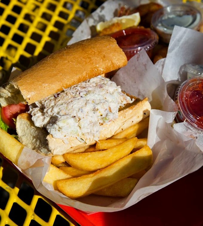 This isn't just a crab sandwich; it's a celebration of the sea on bread. The generous heap of sweet meat makes you wonder why you'd ever order anything else.