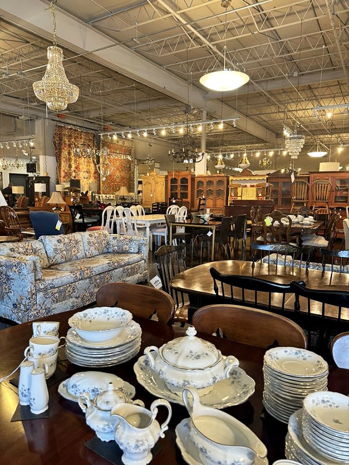 Fine china that's witnessed decades of special occasions now waits patiently for your Sunday dinners and impromptu tea parties.