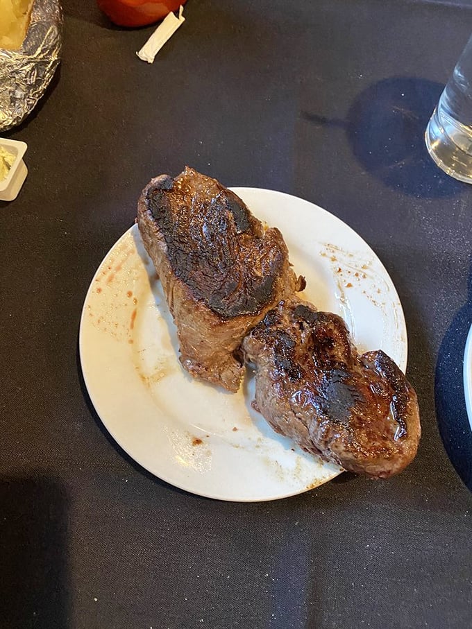 The filet mignon here doesn't just melt in your mouth—it practically serenades your taste buds with a buttery beef symphony.