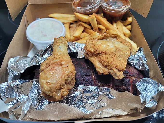 This box contains more happiness than most people experience in a week – crispy, seasoned perfection that's worth every mile of the drive.