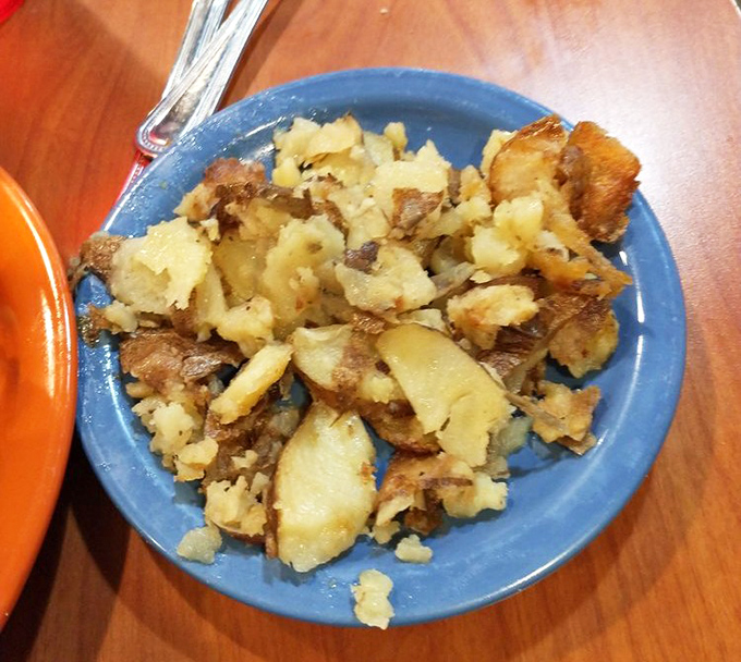 Home fries that actually taste like home—if home had a professional chef who understood the perfect potato-to-crispy-edge ratio. Simple, honest breakfast engineering.