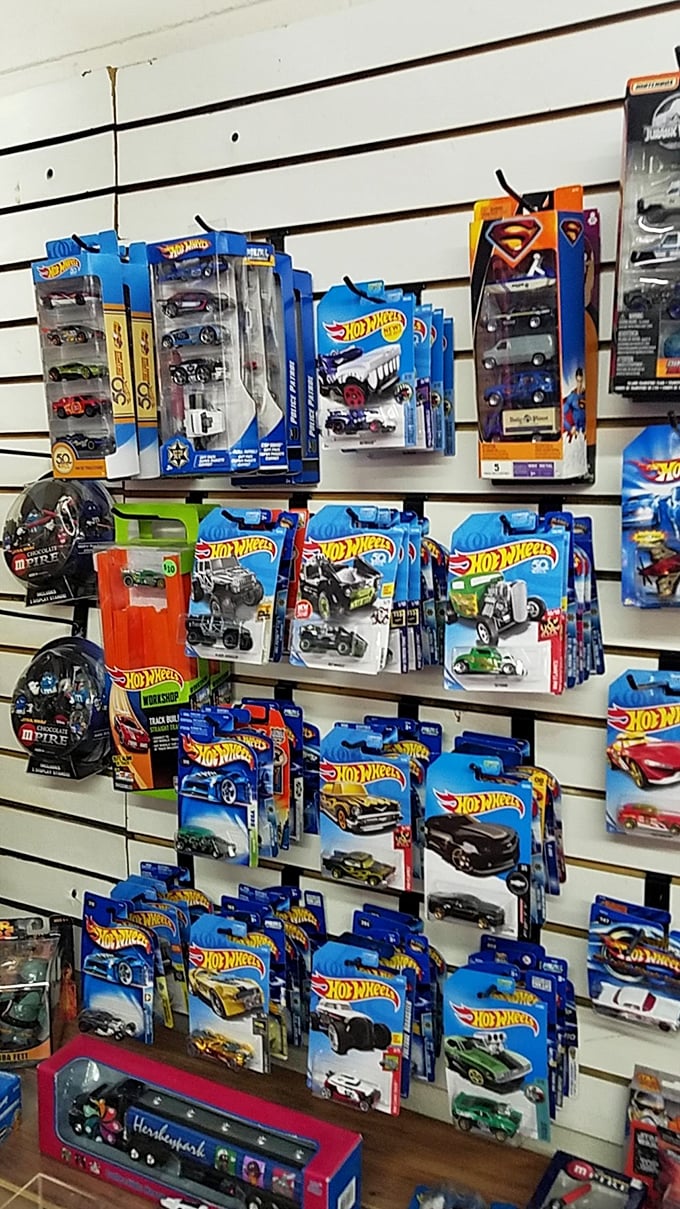 Hot Wheels heaven for collectors young and old. These tiny time machines transport you back to childhood faster than you can say "vroom vroom."