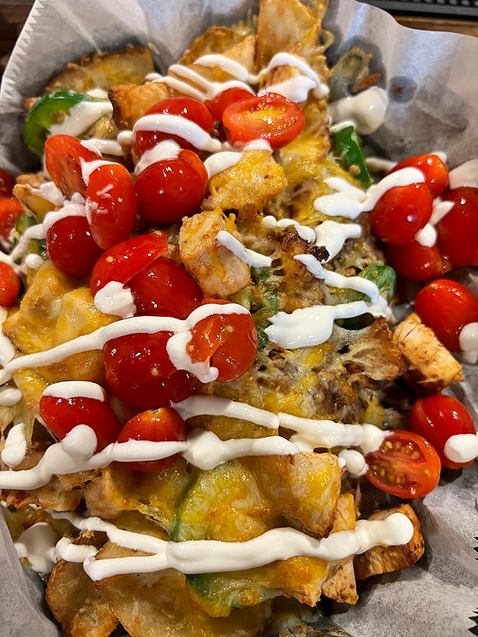 Not your average nachos! These Irish-inspired morsels come loaded with melty cheese, fresh tomatoes, and enough flavor to start a Celtic revolution.
