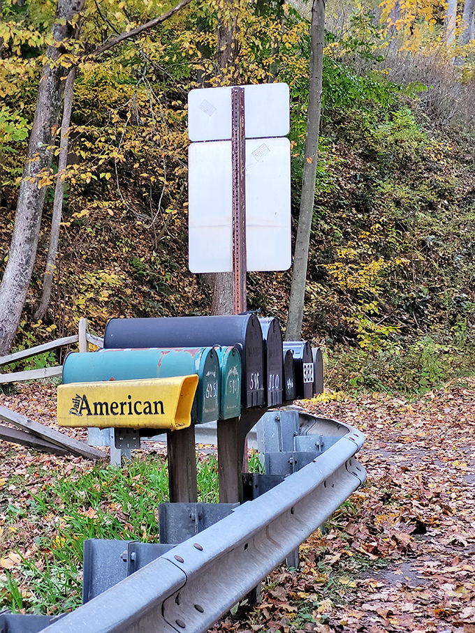 Even the mailboxes near historic treasures have character. Amazon packages just don't get this kind of scenic delivery route.