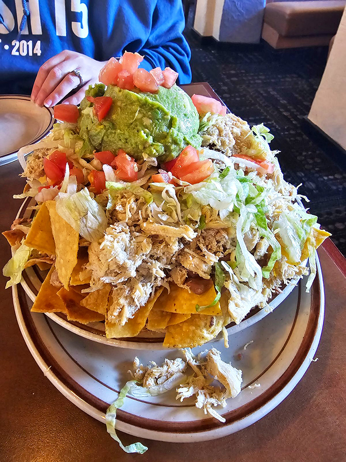The chicken nachos at Sadie's don't understand the concept of "too much"—and thank goodness for that glorious rebellion.