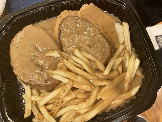 To-go meatloaf that won't make it home intact – the car will smell too good and your willpower too weak.