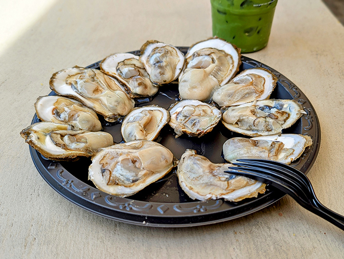 These glistening oysters aren't just seafood—they're little saline time machines transporting you straight to the Maryland shore with each slurp.