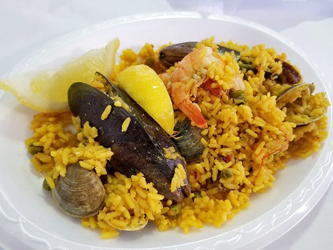 Paella that's a fiesta of flavors—saffron-kissed rice playing host to mussels, shrimp, and the day's catch. The ocean in every bite.