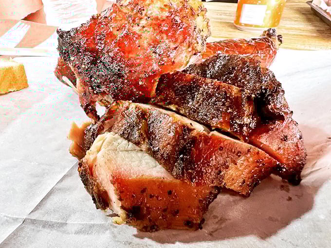 Pork shoulder that doesn't so much fall apart as surrender willingly to your fork – the barbecue equivalent of a warm Texas hug.