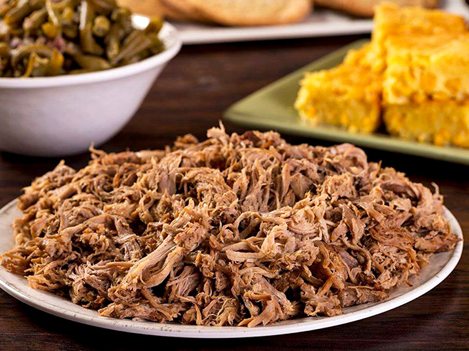 Pulled pork that doesn't need fancy introduction—just a fork, maybe a napkin, and the willingness to make those little "mmm" noises in public.
