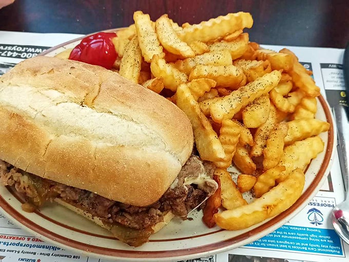 The burger-fry combo that launched a thousand road trips. That perfectly toasted bun cradles a patty that means serious business.