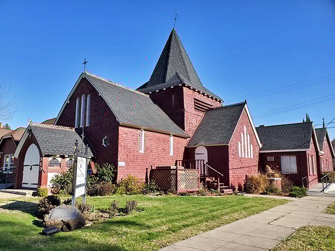 St. Peter's Episcopal Church brings a touch of Gothic charm to Red Bluff, proving that spiritual architecture needn't break the heavenly bank.