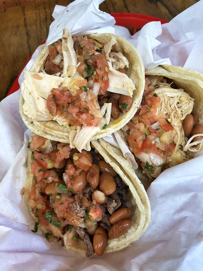 Taco perfection doesn't need to shout. These humble vessels deliver a symphony of flavors that would make even the most stoic diner weep with joy.
