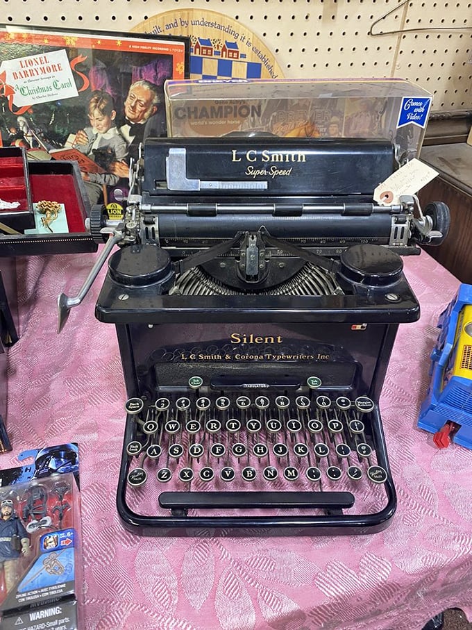 This L.C. Smith typewriter isn't just vintage—it's what Hemingway would have impulse-bought after three whiskeys.