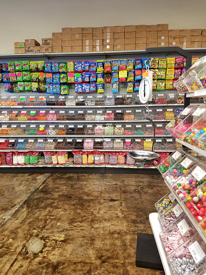 The Haribo wall—where adults pretend they're shopping for their kids while secretly planning their own gummy bear feast.