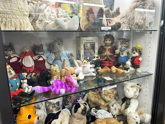A treasure trove of cat dolls spanning generations proves that humans have been turning cats into adorable collectibles long before internet memes.