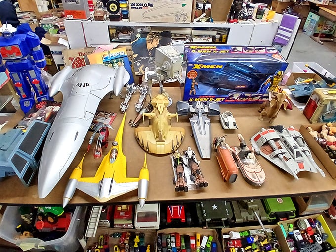 Star Wars meets Hot Wheels in this collector's corner—where childhood memories come with adult price tags.