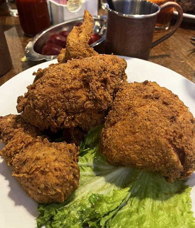 These aren't just any fried chicken pieces – they're crispy-skinned time machines transporting you straight back to the Sunday dinners of your childhood.