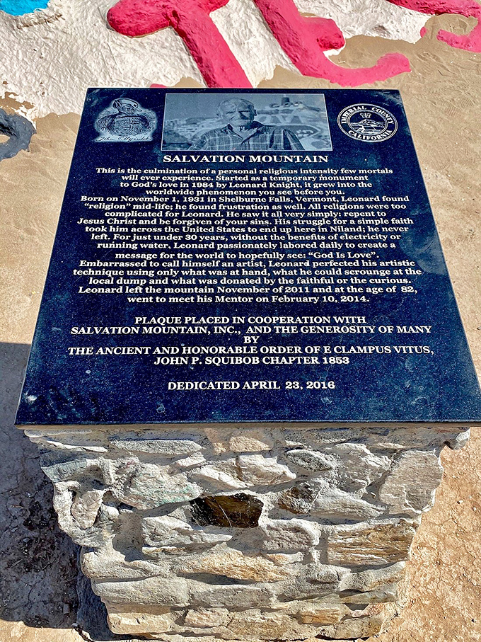History set in stone—or rather, in a commemorative plaque. Some stories are too colorful to be contained in black and white text.