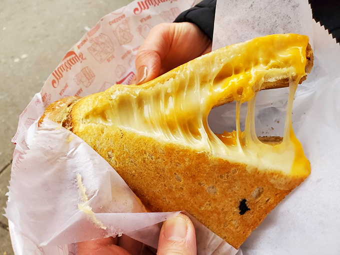 The grilled cheese at Murray's performs the dairy equivalent of a mic drop—stretchy, gooey, and transforming simple bread into a vehicle for transcendent cheese bliss.