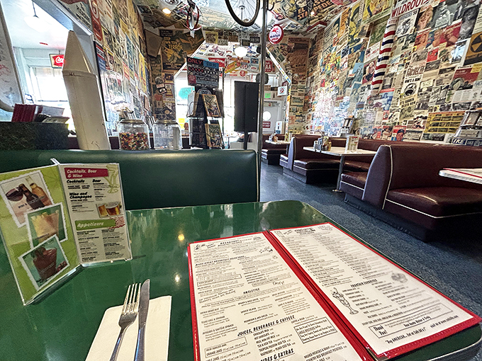 The walls don't just talk—they shout, sing, and reminisce about the good old days. Dining surrounded by America's collective memory.