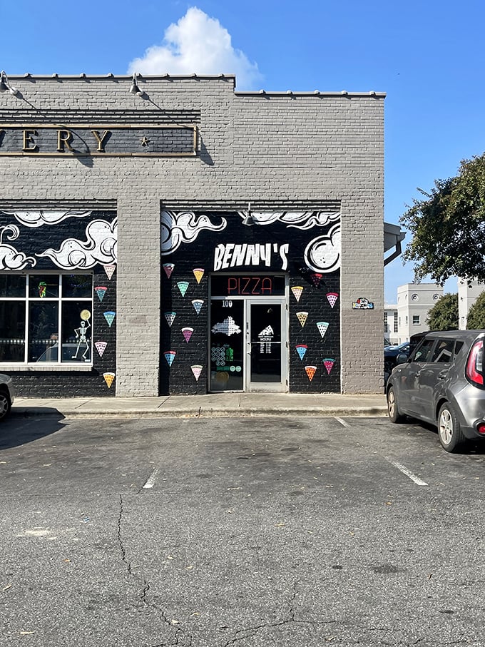 Benny Pennello's colorful pizza slice murals are like street art that actually delivers on its delicious promises.