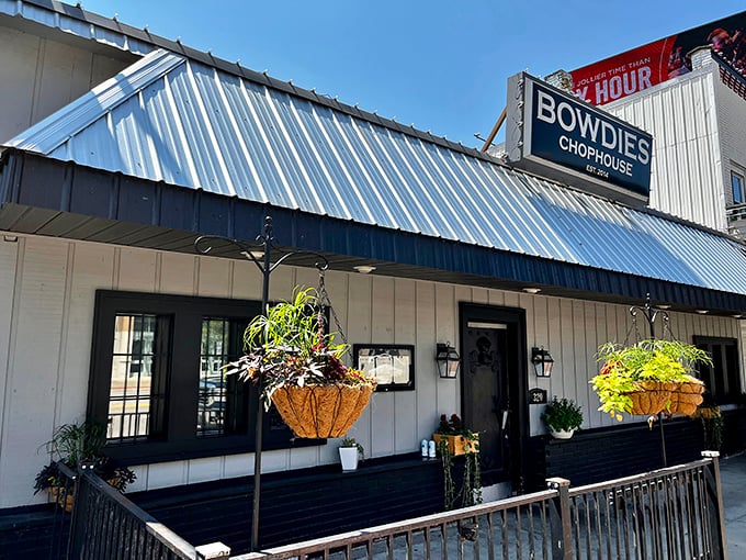 Bowdie's unassuming exterior is steakhouse camouflage—hiding extraordinary beef behind ordinary walls.