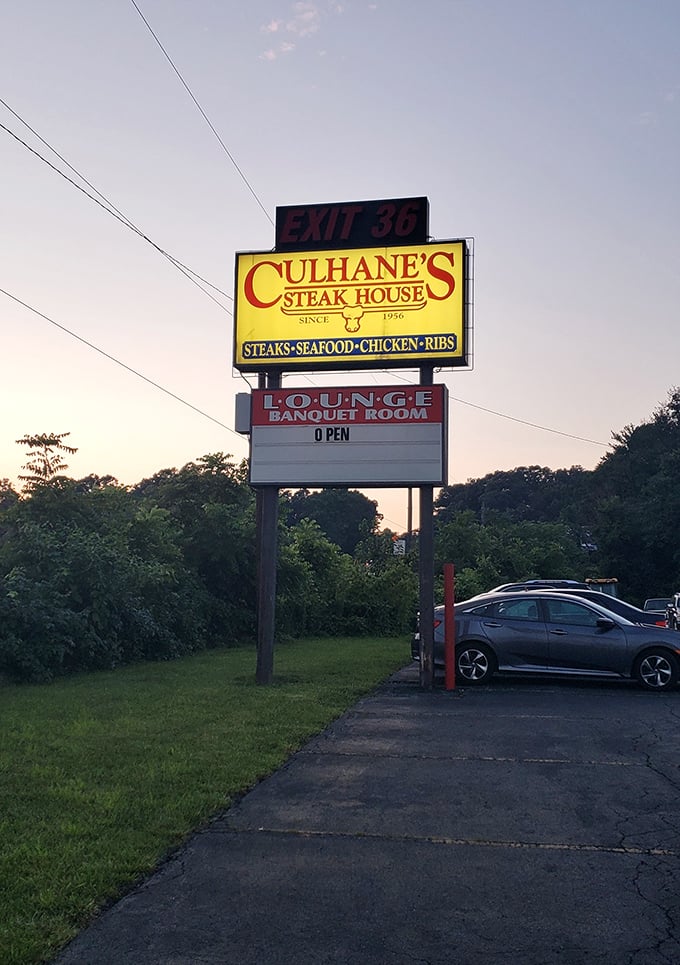 Culhane's roadside sign has been guiding hungry travelers to steak paradise since Eisenhower was president. Some traditions are worth keeping.